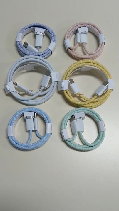 USB-C To Type C Color Cable For Apple IPhone 15 PD 60W Fast Charging ...