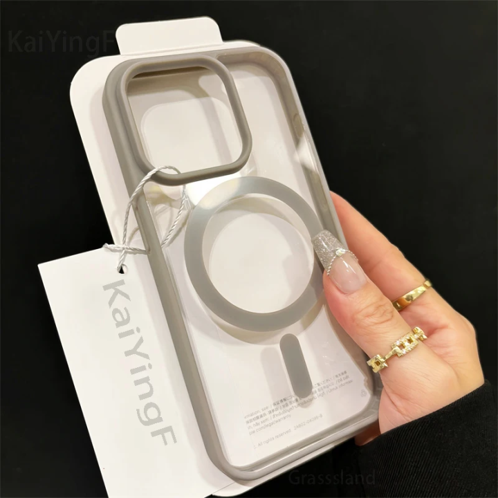 Luxury Magsafe Transparent Case For iPhone 17 16 15 14 13 12 11 Pro X ...