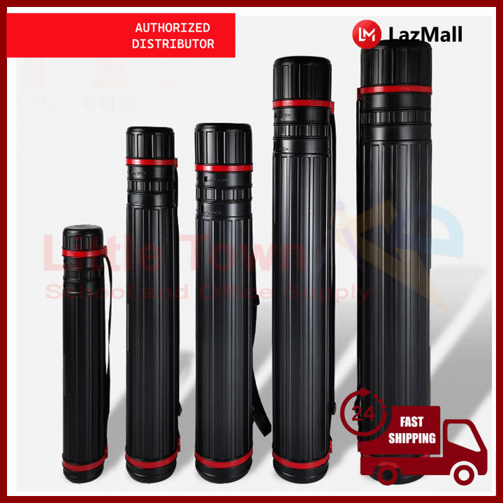Expandable Drawing Tube Blueprint Case Telescoping Art Tube (Black ...