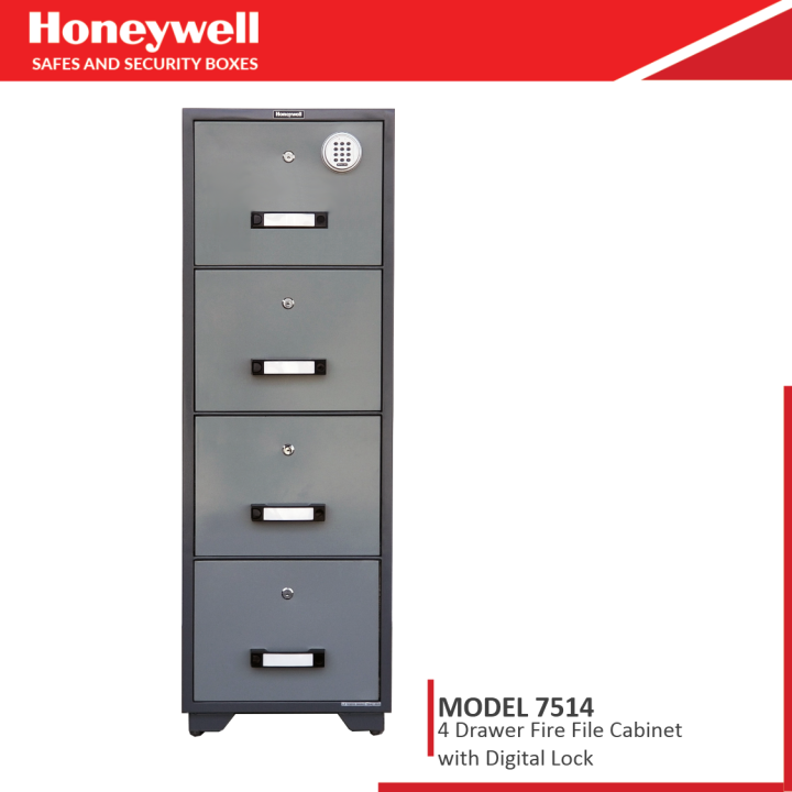 Safes Fireproof Honeywell 7514 Digital 4 Drawer File Cabinet | Lazada PH