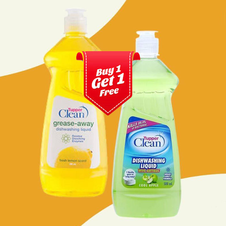 Original TupperClean Grease-Away Dishwashing Liquid 500mL each (BUY1 ...