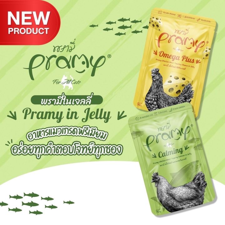 [12ซอง] Pramy อาหารเปียกแมว อาหารแมวโต สูตรใหม่ ขนาด 70g | Lazada.co.th