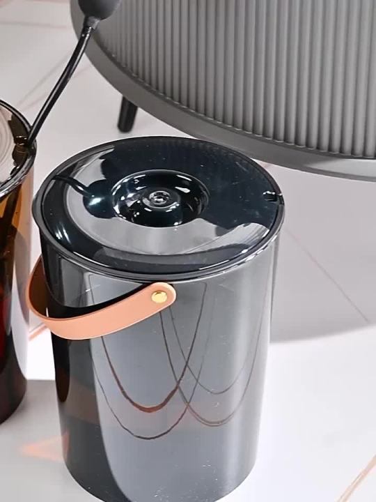 Tea Residue Barrel Light Luxury Transparent Garbage Separation Tea ...