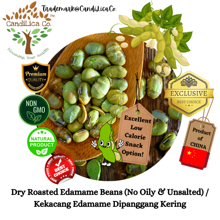 CandiLica Co. Premium Low-Fat Edamame Snack | Oil-Free & Unsalted ...