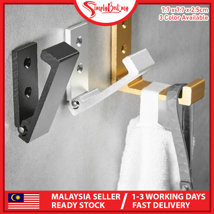 SIMPLYBEST Aluminum Alloy Clothes Hook Retractable Heavy Duty Coat ...