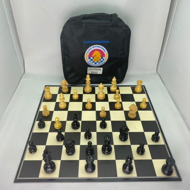 Papan Catur Kayu Lipat Standar Percasi Set Papan, Buah dan Tas | Lazada ...