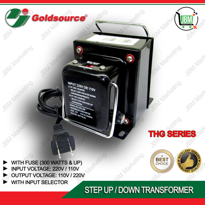 Goldsource Transformer 110V to 220V AC Converter Step-up/Step-down With ...