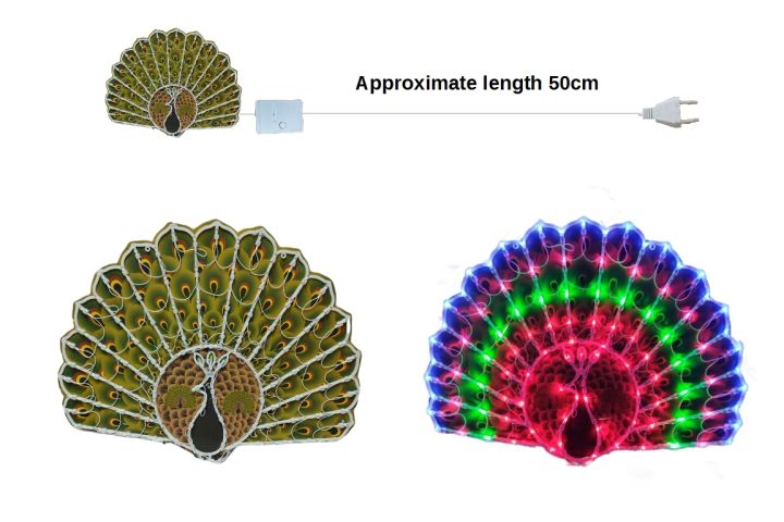 (2 variation)Led Peacock Light/ Lampu Burung Merak Led/Deepavali Light/ Decoration Light /Warm ...