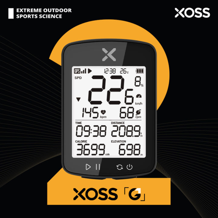 XOSS G2+ Bike speedometer wireless water proof IPX7 Type-C Rechargeable ...