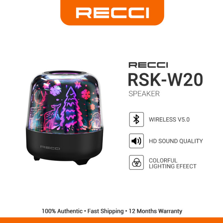 Recci RSK-W20 Magic Forest Bluetooth Speaker +FREE WiredEarphone RE03 White | Lazada PH