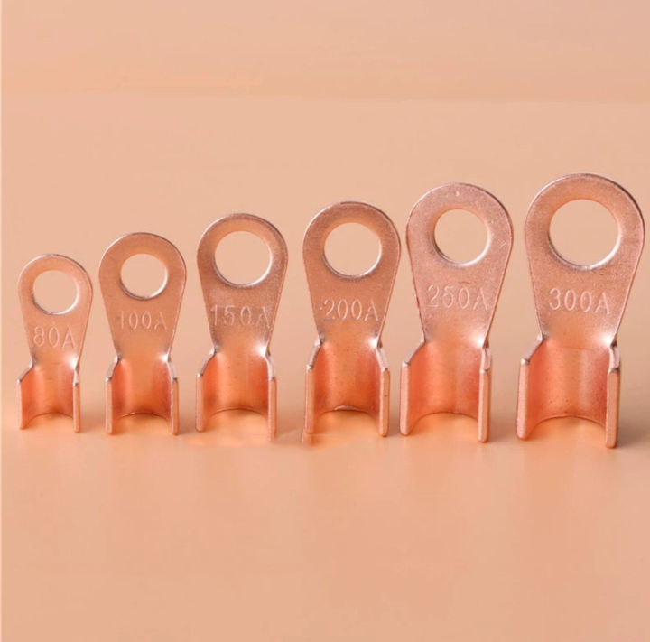 Pure copper ring Lug Terminals OT10 20 30 40 50 60 80 100 to 500A Wire ...
