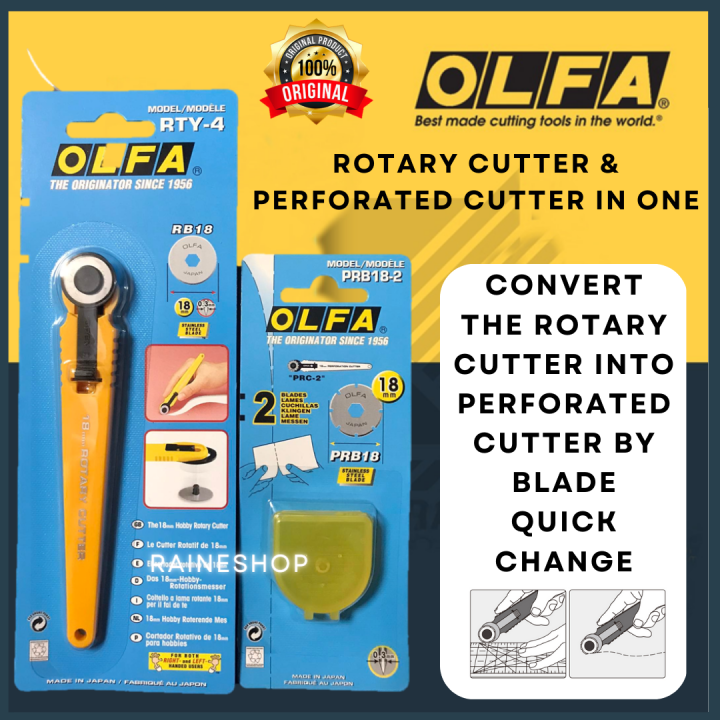 Original Olfa Rotary Cutter and Perforated Cutter in One Perforation Ticket Maker Cutter with 2 ...
