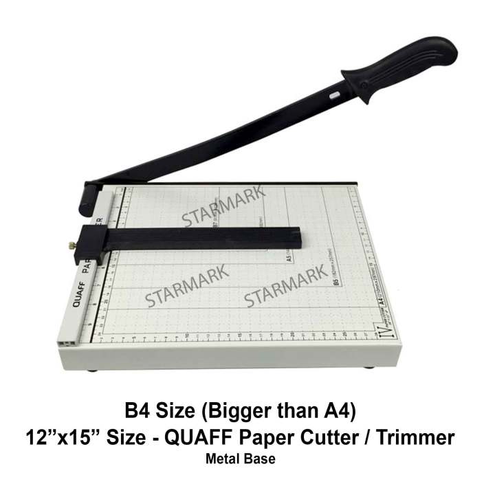 Quaff Paper Cutter Trimmer B4 Size Metal Base 12 inches x 15 inches ...