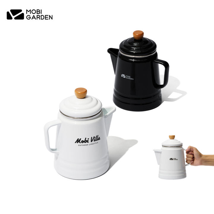 MOBI GARDEN Enamel Coffee Pot Portable Camping Hand Pot Coffee Maker ...