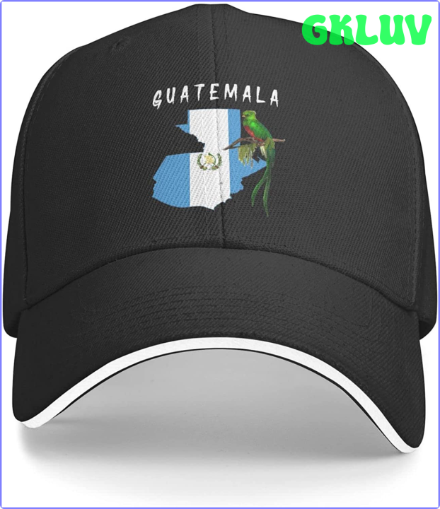 GKLUV Flag Map and Quetzal Bird of Guatemala Hat Adult Adjustable ...