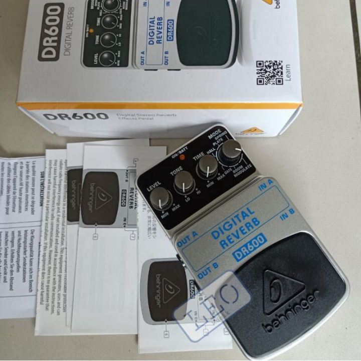 BEHRINGER GUITAR EFFECT DR 600 DR600 DIGITAL REVERB PEDAL ORIGINAL ...