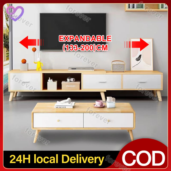 【For 30"-70" TV】Expandable TV Cabinet Rack With Drawer Living Room ...