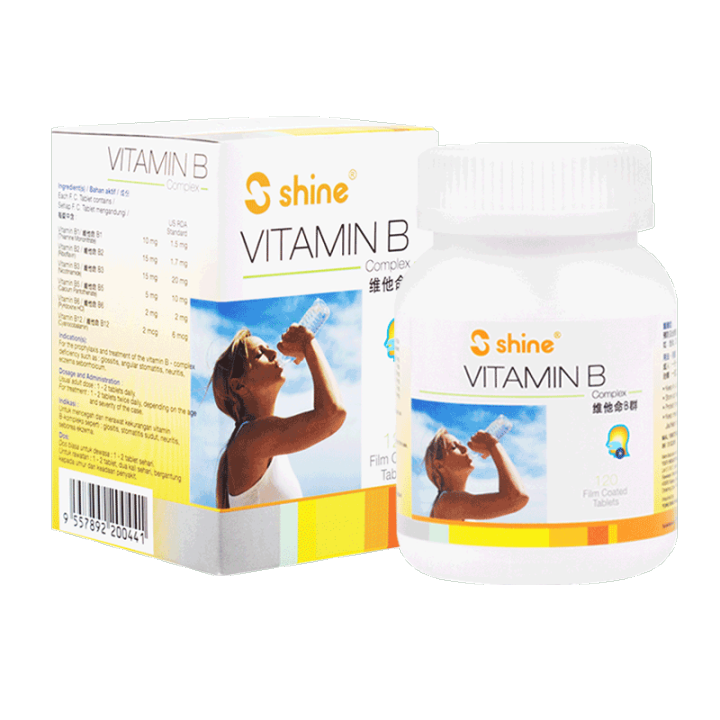 Shine Vitamin B Complex 120's Supplement Untuk Tenaga Saraf Stamina ...