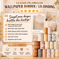 BELI 5 GRATIS 1 - Wallpaper Stiker Dinding & Border list Ukuran 10 cm x ...