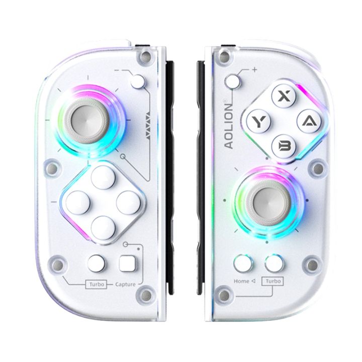 Switch/Lite/Oled Joypad BT 5.2 L/R Gamepad with RGB Light Game ...