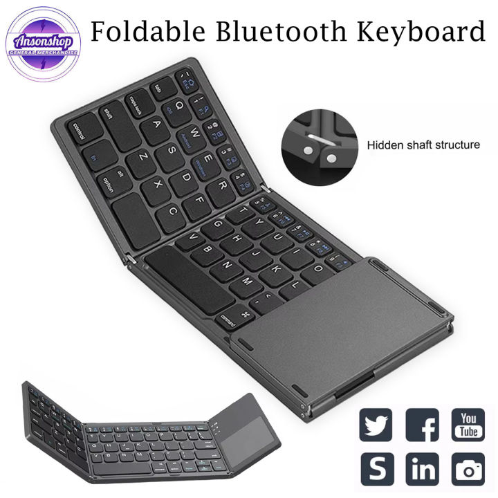 New Mini Folding Keyboard Wireless Portable Foldable Keyboard With ...