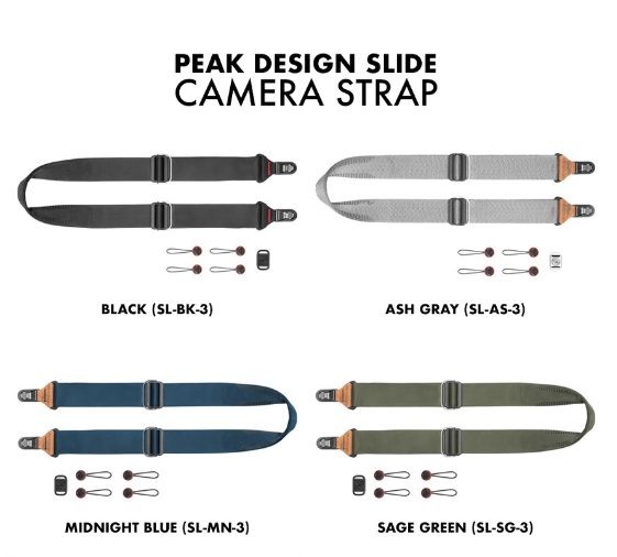 Original Peak Design Slide Camera Strap V3.0 ( Black / Ash / Midnight ...
