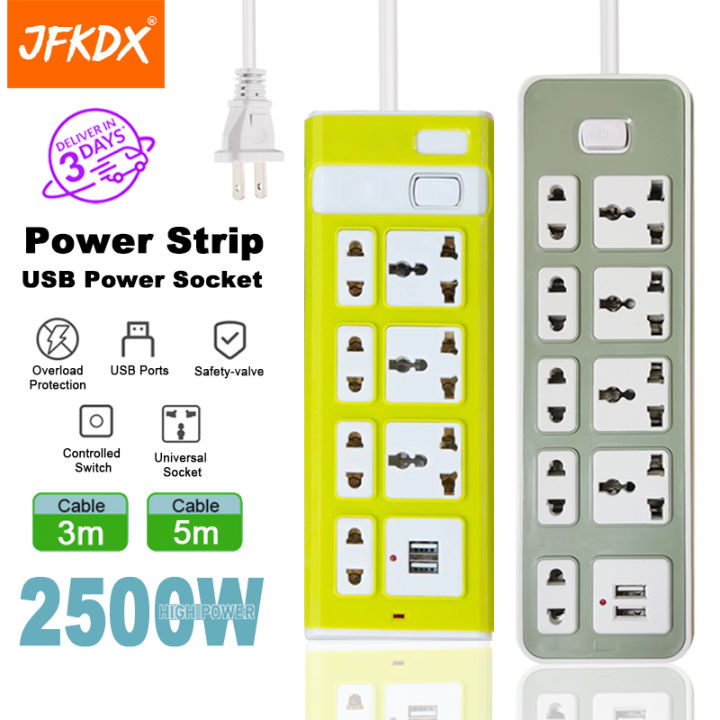 Heavy Duty Extension Cord with Multiple Universal Socket 9-socket power ...