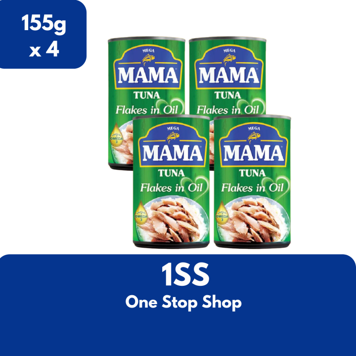 Mega Mama Tuna Flakes in Oil, 155g set of 4 | Lazada PH