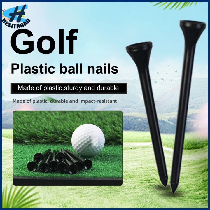 50 Pack Professional Golf Tees Plastic Black Golf Tees Tall Golf Tees ...