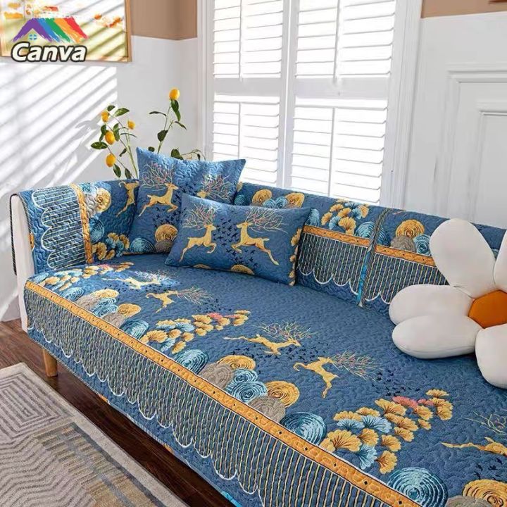 Universal soft sofa cover 1/2/3/4 seater & L shape anti-slip sofa ...