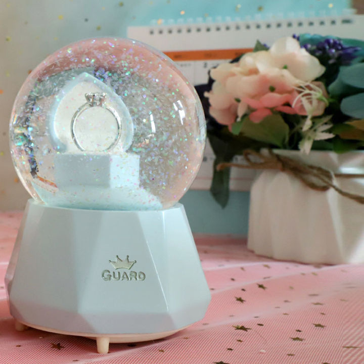 Snowball Music box กล่องดนตรีหิมะ คริสตัลบอล มีเสียงดนตรี แถมฟรี! ถ่าน ...