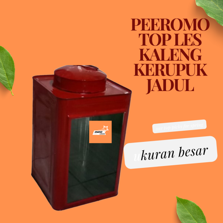 Toples Kaleng Krupuk Jadul Uk Besar | Toples kaleng kerupuk warna merah ...