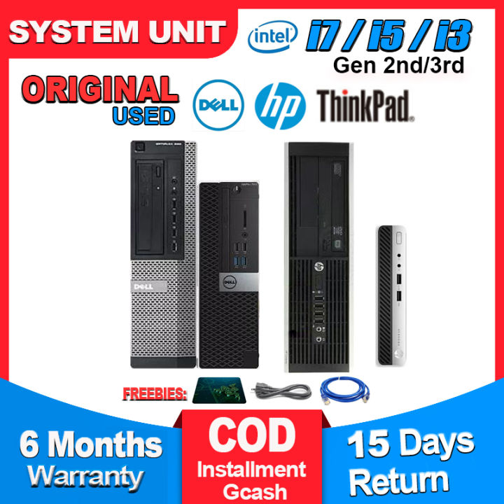 Used Original DELL HP LENOVO THINKPAD Desktop Computer System Unit with 4GB 8GB 16G RAM 120G ...