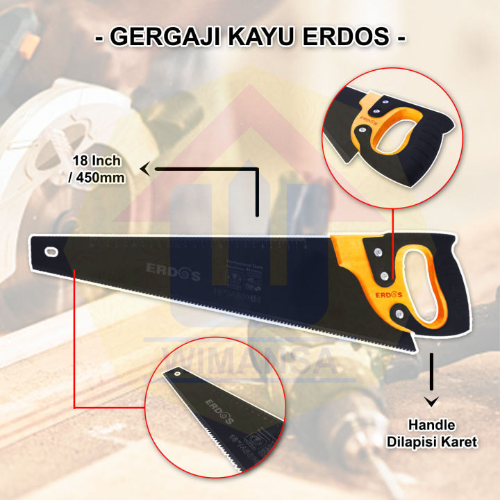 GERGAJI KAYU 18 INCH ERDOS - GERGAJI TANGAN | Lazada Indonesia