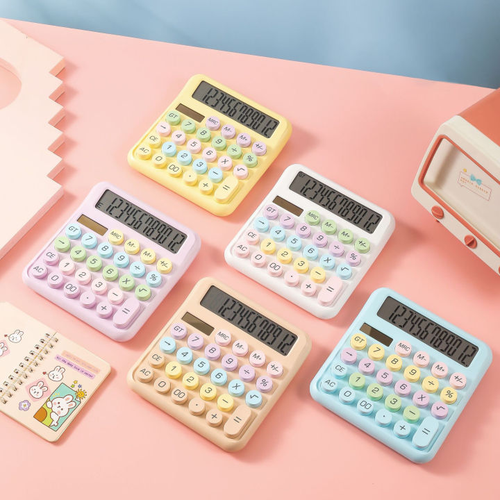 Ins Korean Solar Calculator 16 Digits Large Display Mechanical Dot ...