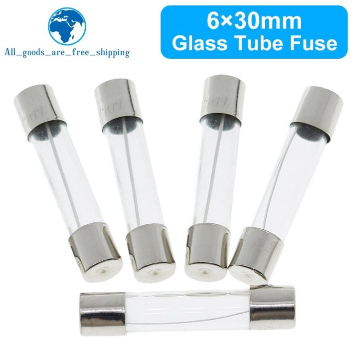 TZT 10PCS 6x30mm Fast Blow Glass Tube Fuses 0.25A 0.5A 1A 1.5A 2A 2.5A 3A 3.15A 4A 5A 6A 7A 8A ...