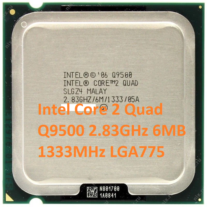 Intel Core 2 Quad Q9500 2.83GHz 6MB 1333MHz LGA775 Processor พร้อม ...