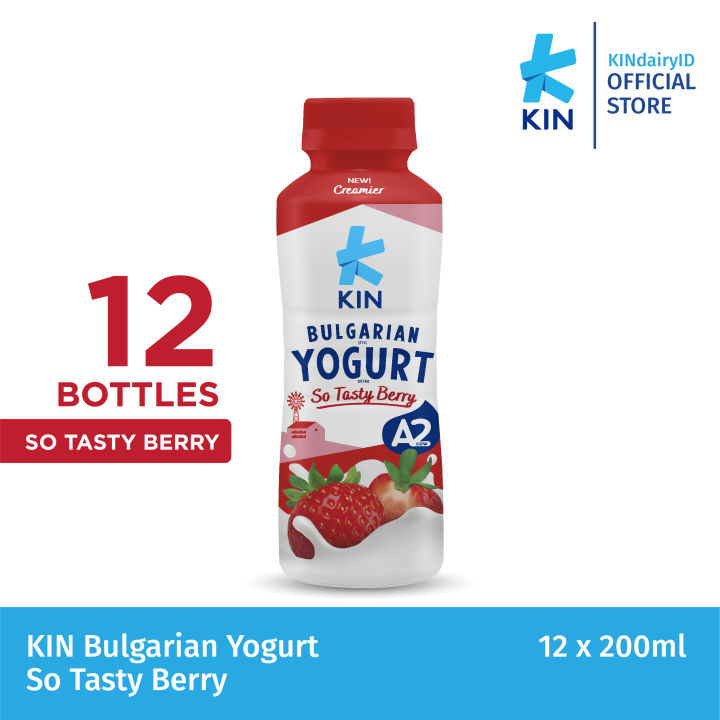 KIN BULGARIAN YOGURT / YOGHURT STRAWBERRY (12x200 ML) | Lazada Indonesia
