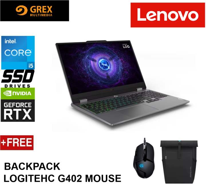 LENOVO LOQ 15IAX9 83GS005RMJ GAMING LAPTOP (i5-12450HX,12GB,512GB SSD ...