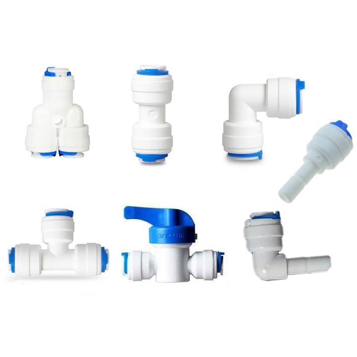 Reverse Osmosis Quick Coupling 1/4 3/8 Hose Connection Tee Y Connector ...