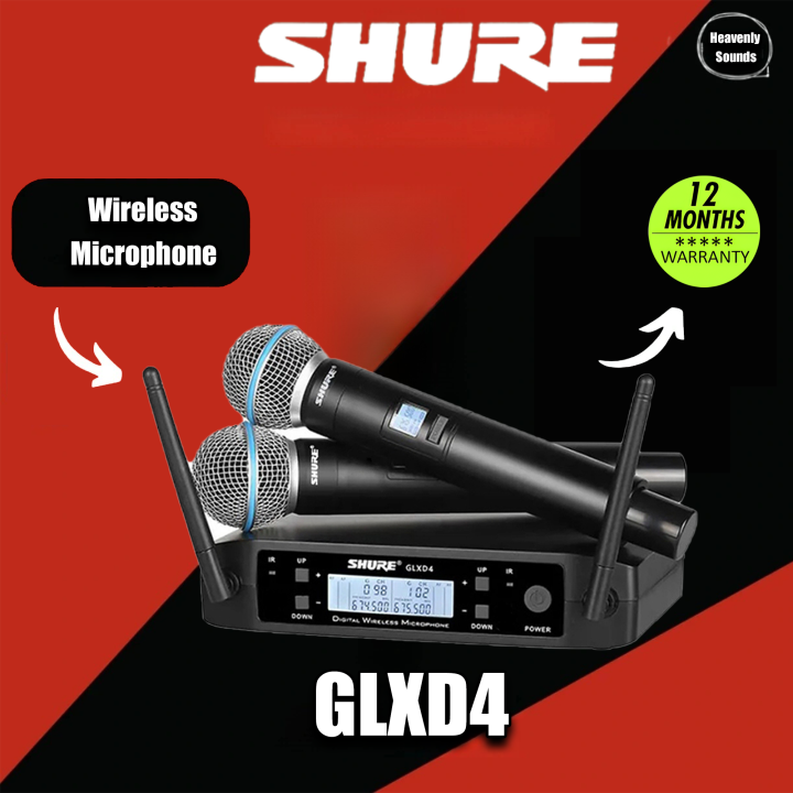 Shure GLXD4 Wireless Microphone UHF Wireless Handheld Microphone | Lazada PH