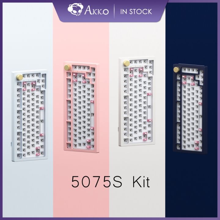 Akko 5075S Keyboard Kit DIY for Custom RGB Backlit 5-Pin Hotswap Mechanical Gaming Keyboard 75% ...