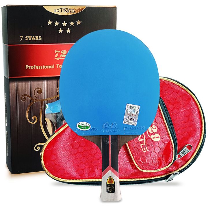 729 King 6/7 Star Table Tennis Racket Brand New Blue Rubber Sticky Ping ...