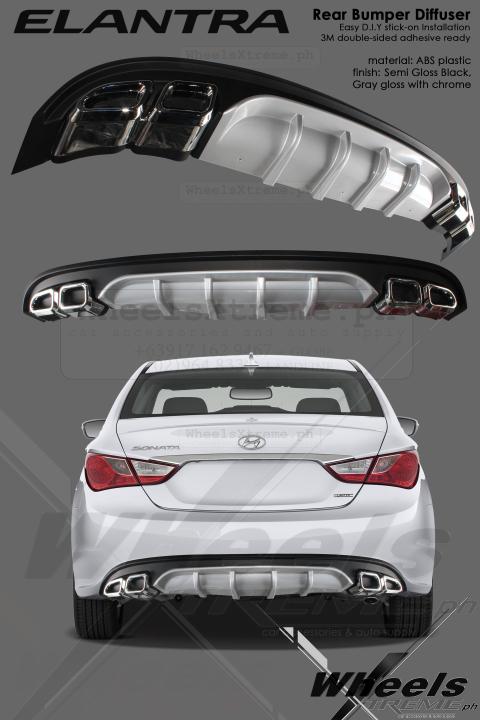 Rear Diffuser kit for Hyundai ELANTRA 2017-2020 | Lazada PH
