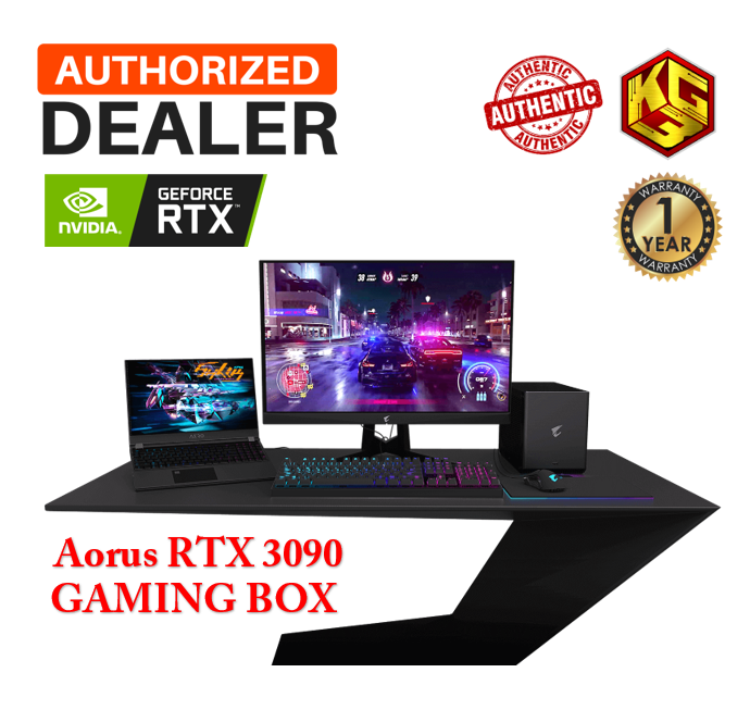 GIGABYTE AORUS RTX 3090 Gaming Box eGPU, WATERFORCE All-in-One Cooling ...