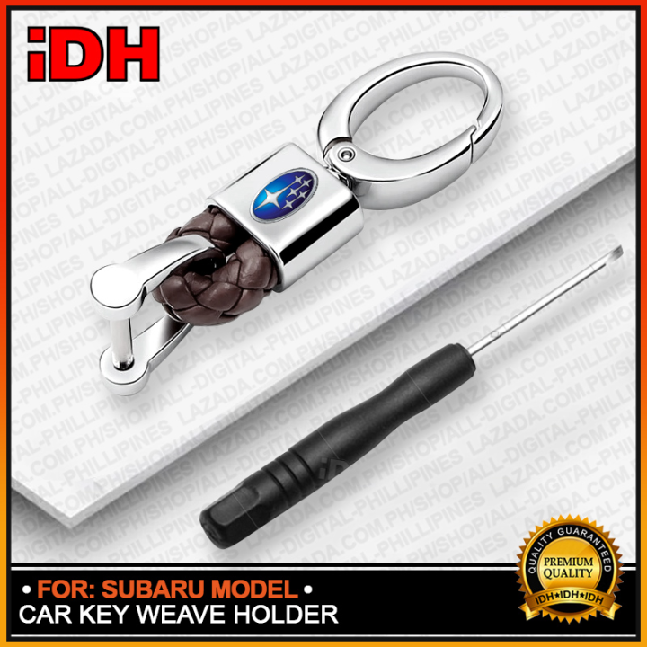 SUBARU Car Key Holder Key Rings Key Chain / Car Weave Holder ( Black ...