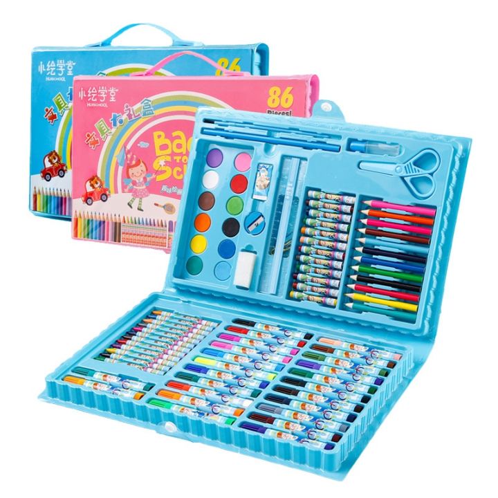 42/86pcs Kids Coloring Set Painting Water Color Crayon Drawing Sets Art ...