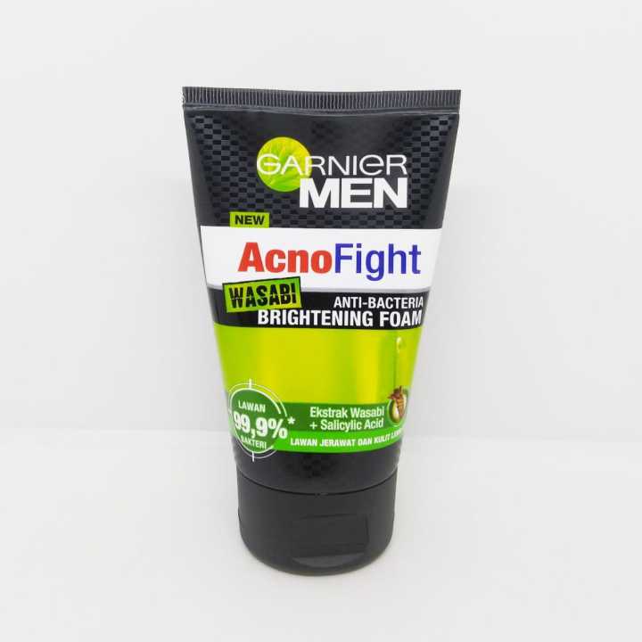 GARNIER MEN ACNO FIGHT/WASABI/ANTI-BACTERIA/BRIGHTENING FOAM 100 ml | Lazada Indonesia