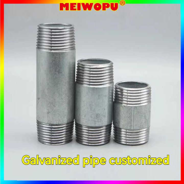 Double Head Thick Galvanized Pipe Tap Water Pipe Iron Pipe Steel Pipe ...
