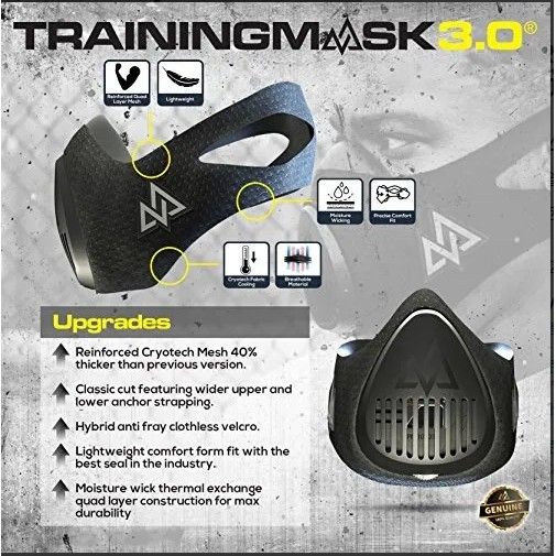 Tang หน้ากาก Training Mask 3.0 for Performance Fitness, Workout Mask ...